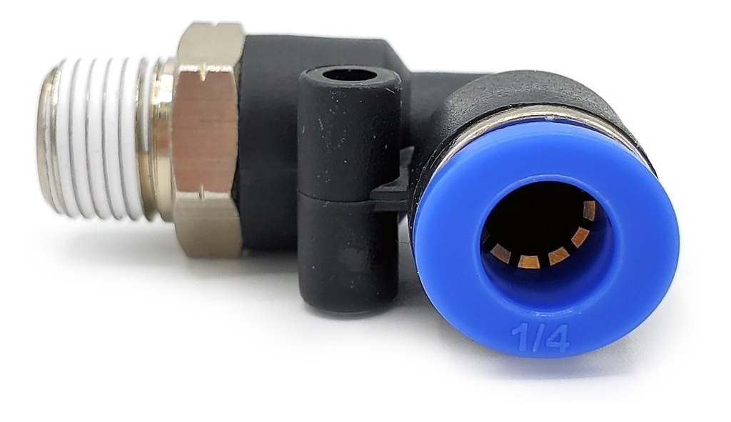 10 Pz De Conector/racor Rápido Neumático Codo 1/8 Npt X 1/4 | Instrutek